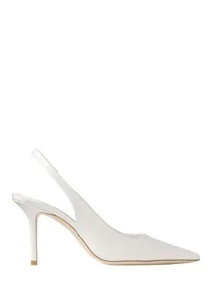 JIMMY CHOO Love 85 Satin Slingbacks - Neutral