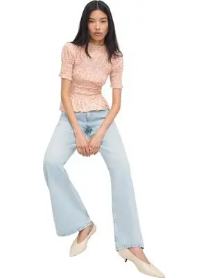 REFORMATION Calista Kitten Heel Pump - Ivory