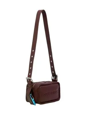 Patrizia Pepe Mini Embossed Crossbody Bag - Brown