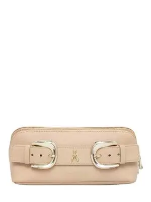Patrizia Pepe Buckle Makeup Bag - Neutrals
