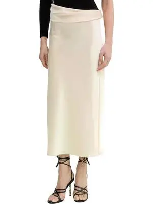Patrizia Pepe Draped Midi Skirt - Yellow