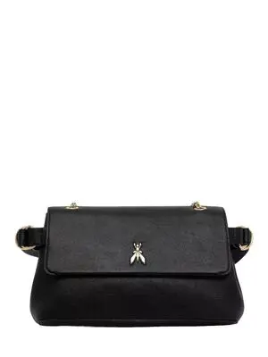 Patrizia Pepe Logo Appliqué Shoulder Bag - Black
