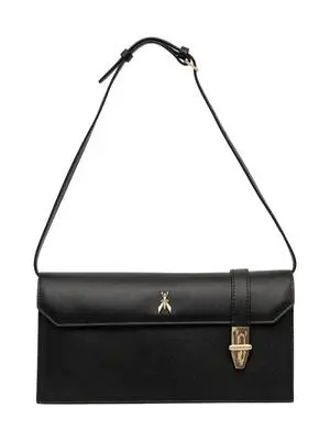 Patrizia Pepe Logo Shoulder Bag - Black