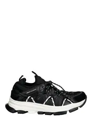 Armani Exchange Quilted Lace-up Sneakers - Black