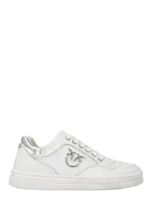 Pinko Logo-appliqué Lace-up Sneakers - White