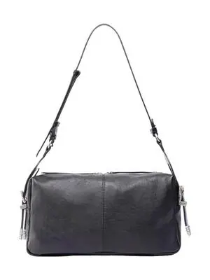 Pinko Leather Shoulder Bag - Black