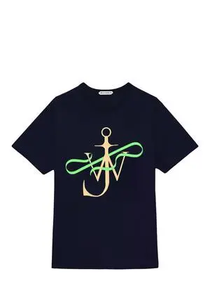 JW Anderson Anchor-motif Cotton T-shirt - Blue