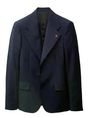 Versace Wool-mohair Slim Blazer - Blue