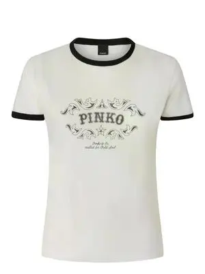 Pinko Graphic Ringer T-shirt - Neutrals