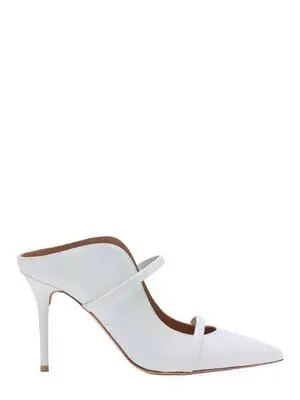 MALONE SOULIERS Maureen Pointed-toe Heeled Mules - White