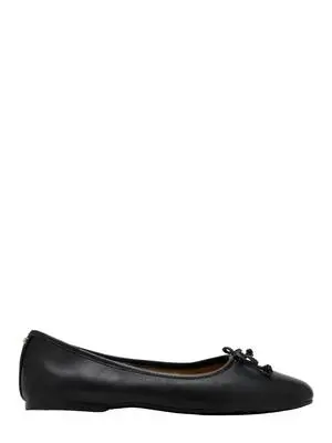Sam Edelman Bow-detail Leather Ballet Flats - Black