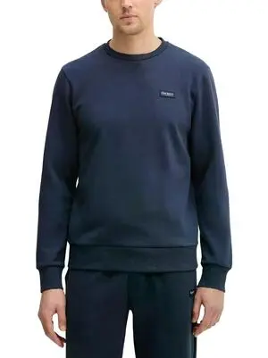 HACKETT Logo-Patch Sweatshirt Blue