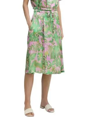 LA PETITE FRANÇAISE Judith Floral-print Midi Skirt - Green