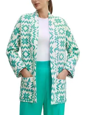 LA PETITE FRANÇAISE Geometric-pattern Jacket - Green