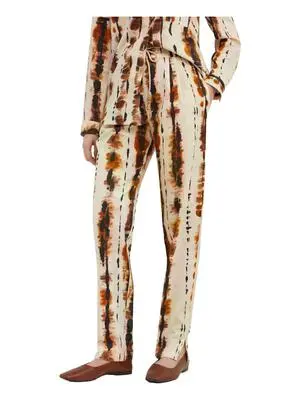 LA PETITE FRANÇAISE Tie-dye Drawstring Trousers - Neutrals
