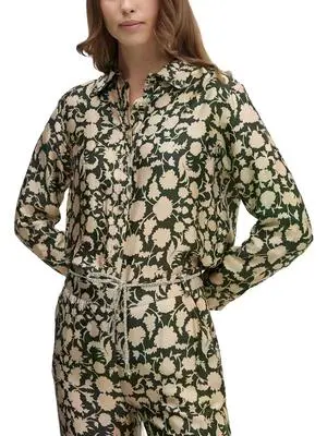 LA PETITE FRANÇAISE Floral Long-sleeved Top - Green