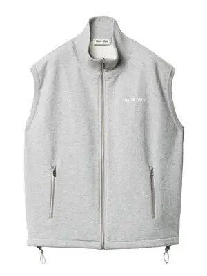 Miu Miu Cotton Fleece Vest - Grey