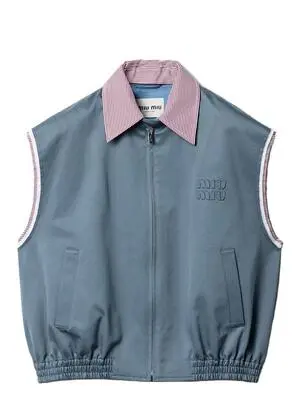 Miu Miu Chino Vest - Aviation Blue