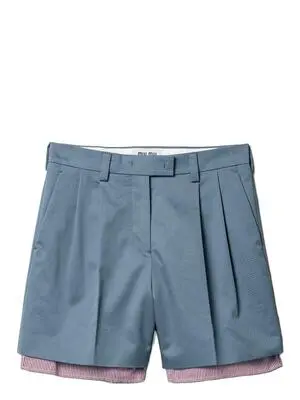 Miu Miu Chino Bermuda Shorts - Aviation Blue