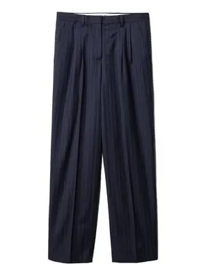 Miu Miu Pinstriped Trousers - Navy