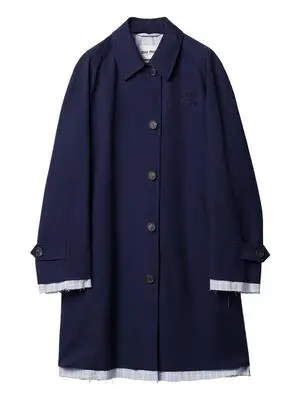 Miu Miu Single-breasted Poplin Coat - Royal Blue