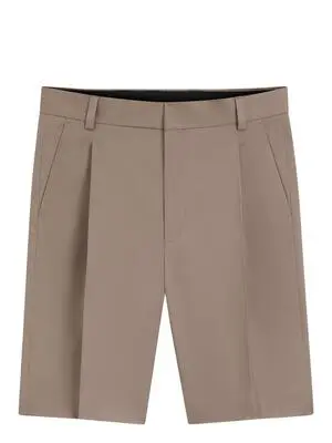 Hugo Relaxed-fit Stretch-cotton Twill Shorts - Light Brown