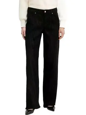 Armani Exchange Pinstripe Five-pocket Jeans - Black