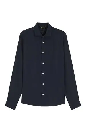 BOSS Linen Regular-fit Shirt - Blue