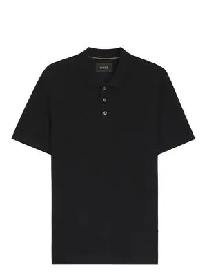 BOSS Cotton Polo Shirt - Black
