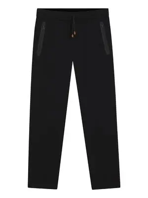 BOSS Cotton-wool-blend Straight Sweatpants - Black