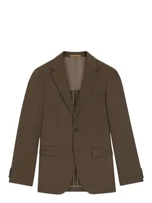 BOSS Wool-mohair Straight Fit Blazer - Green