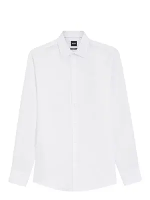 BOSS Linen-blend Slim-fit Shirt - White