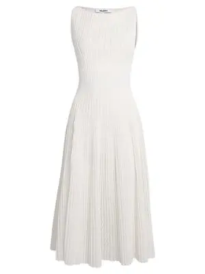 ANTONINO VALENTI Knitted Isabela Midi Dress - White