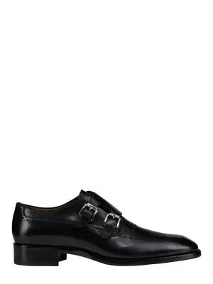 CHRISTIAN LOUBOUTIN Sartok Leather Monk Shoes - Black