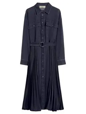 Max Mara Denim Midi Shirt Dress - Black