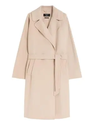 Max Mara Wool-blend Belted Coat - Beige