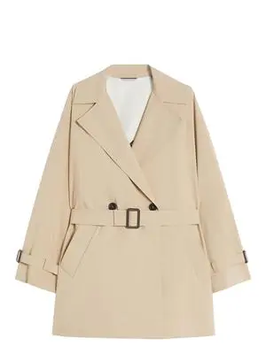 Max Mara Canvas Shortline Trench Coat - Beige
