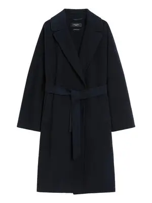 Max Mara Wool-blend Belted Coat - Blue