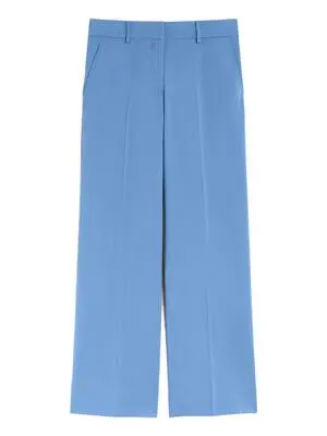 Max Mara Wool Wide-leg Trousers - Blue