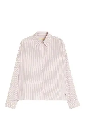 Max Mara Cotton Striped Oversized Shirt - Pink