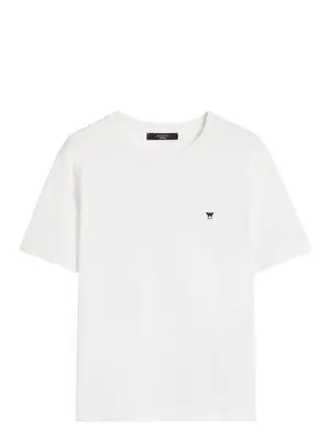 Max Mara Cotton T-shirt With Butterfly Embroidery - White
