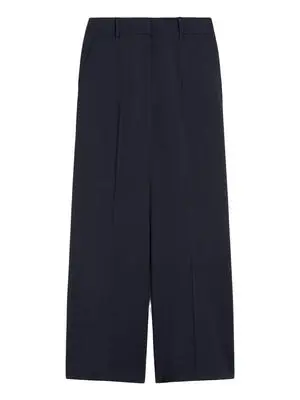 Max Mara Wool Wide-leg Trousers - Blue