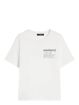 Max Mara Cotton Logo T-shirt - White