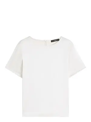Max Mara Satin-front T-shirt - White