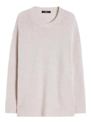Max Mara Crew-neck Alpaca-blend Sweater - Beige