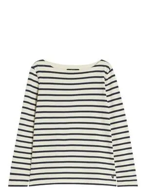 Max Mara Cotton Striped Sweater - White