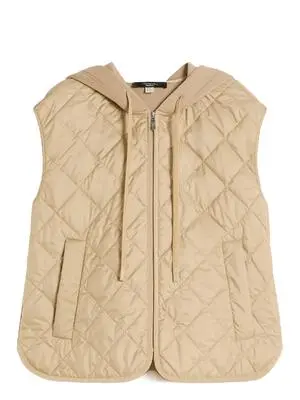 Max Mara Padded Quilted Gilet - Beige