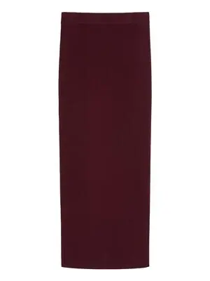 Max Mara Knitted Midi Skirt - Red