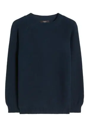 Max Mara Cotton Knitted Sweater - Blue