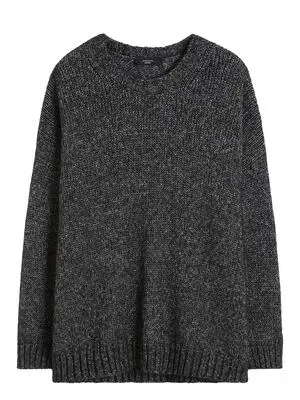 Max Mara Crew-Neck Metallic Sweater Grey